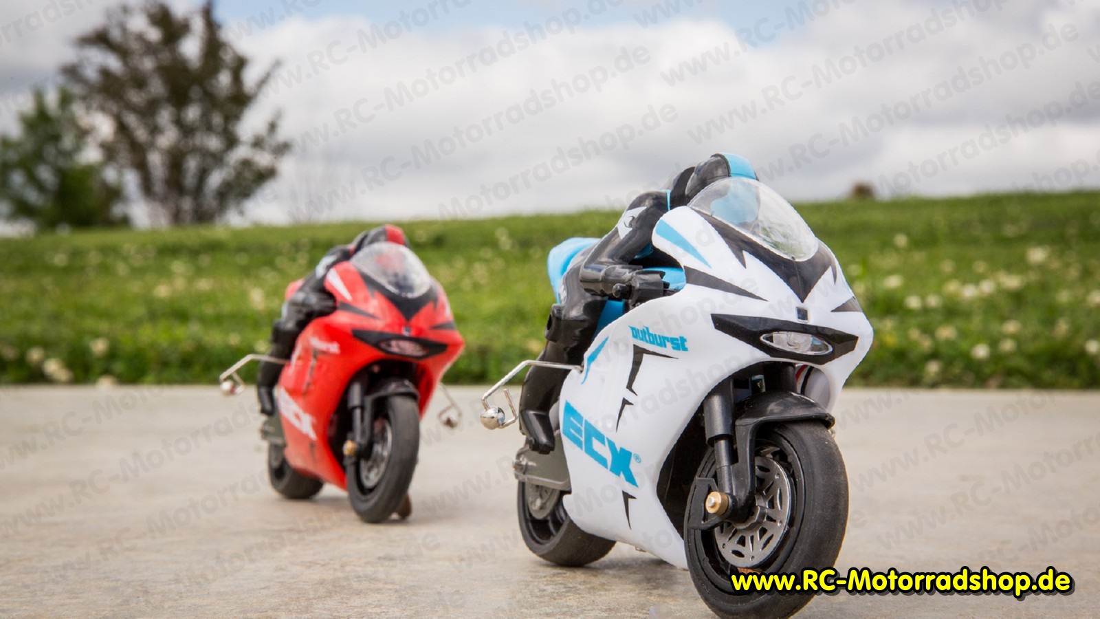 RC-Motorradshop.de - Horizon ECX Outburst Mini RC-Bike im Maßstab 1:14