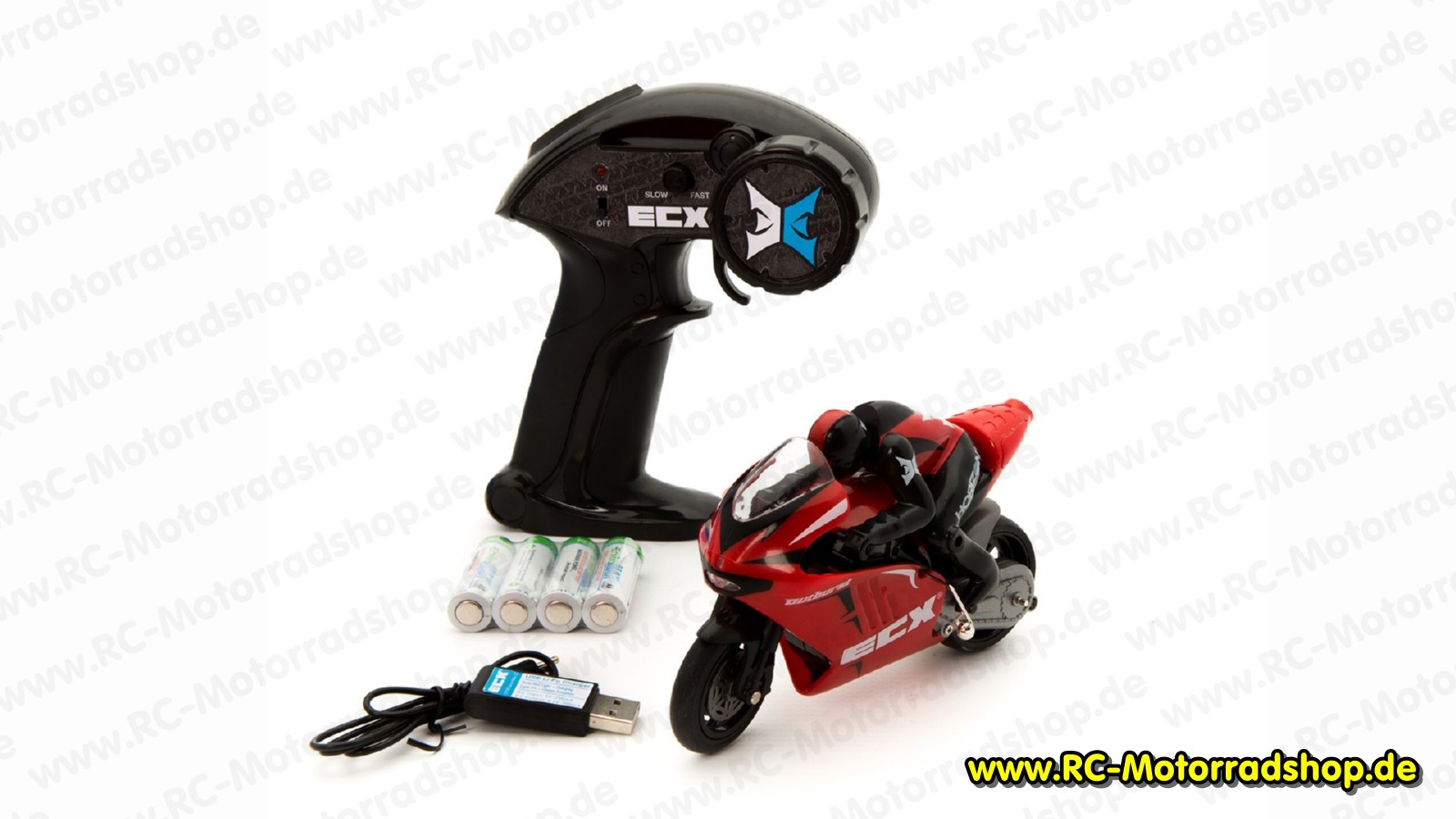 RC-Motorradshop.de - Horizon ECX Outburst Mini RC-Bike im Maßstab 1:14